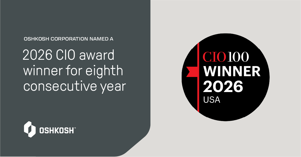 Oshkosh Corporation Named a 2026 CIO 100 Award Winner for Eighth ...